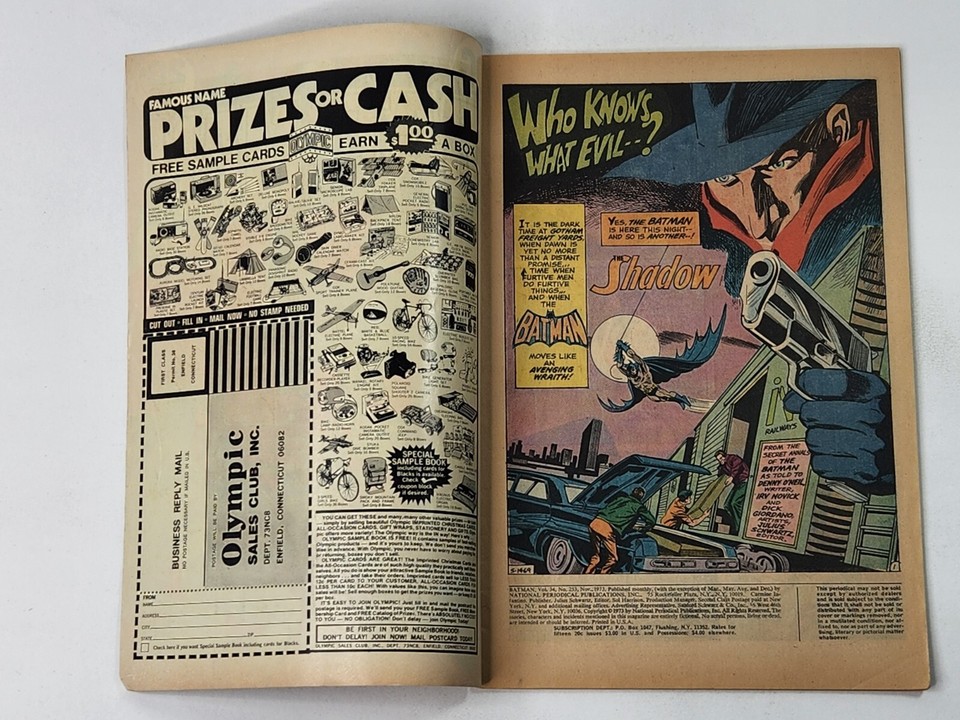 Batman 253 DC Comics 1st Meeting Batman & The Shadow Bronze Age 1973 | eBay