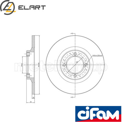 BRAKE DISC FOR TOYOTA STARLET/II 2K 1.0L 3K-H 1.2L /-C4K4K-C 1.3L 1N 1 ...
