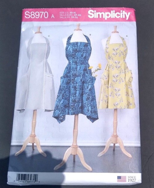 Simplicity 8970 Women's Plus Uncut-FF Apron Cover-up Dress Pattern sz ...