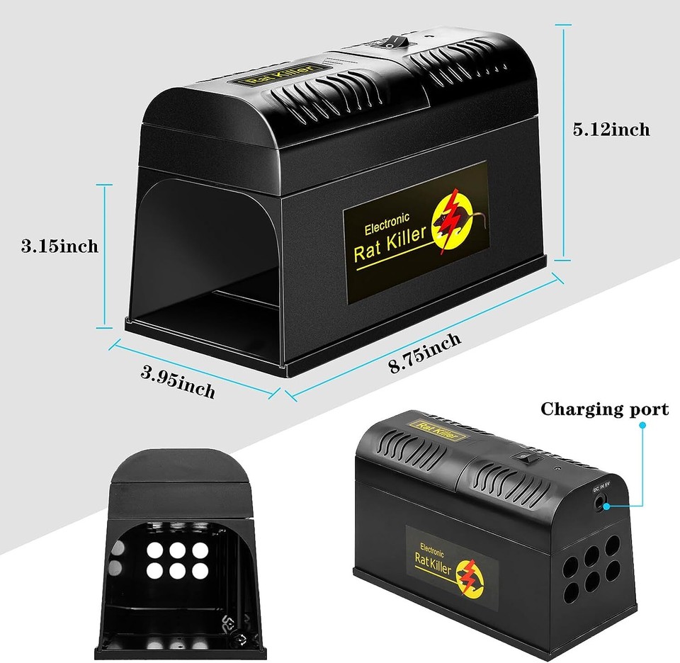 Electronic Mouse Trap Victor Control Rat Killer Pest Electric Rodent ...