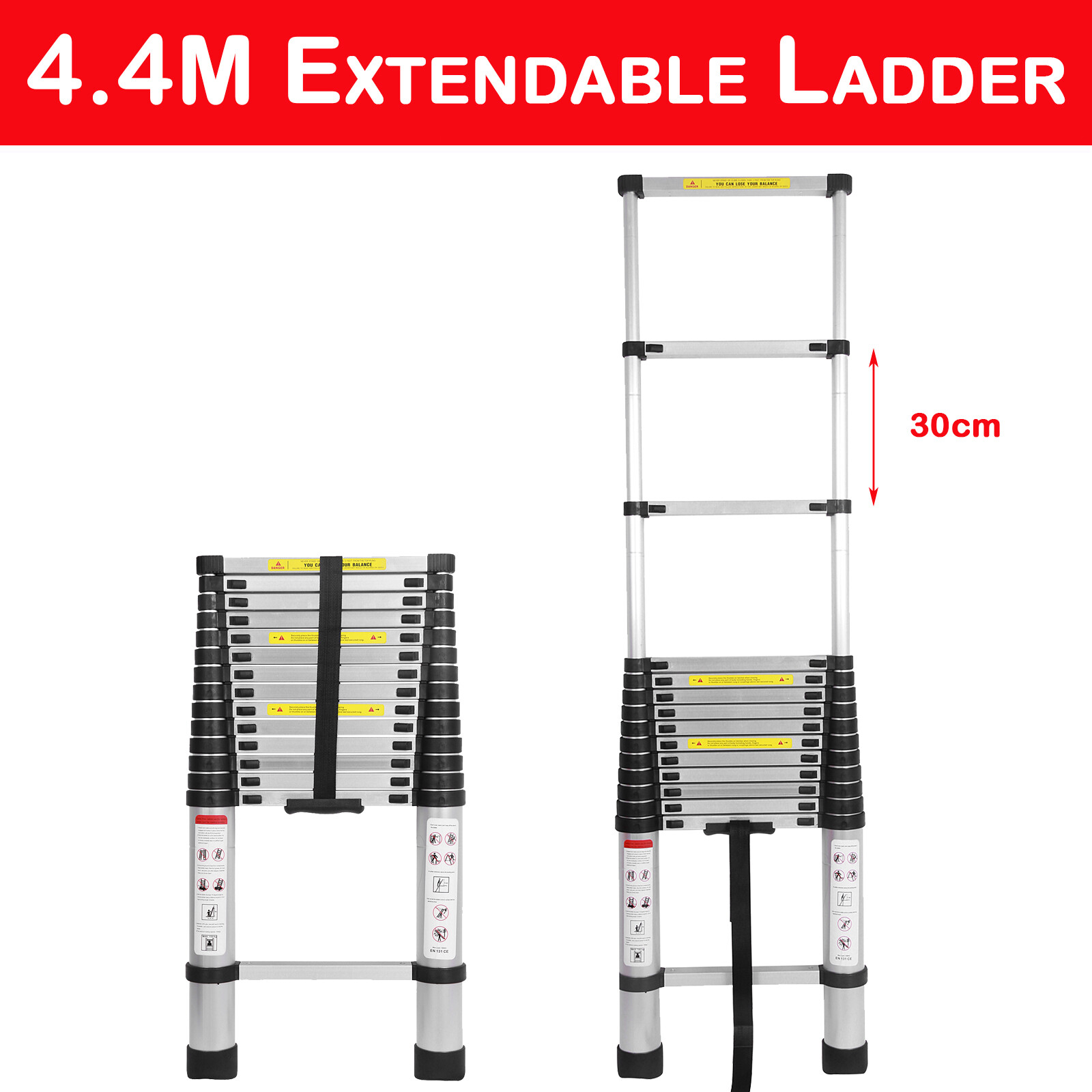 Telescopic Ladder Multi-Purpose Extendable Folding Aluminium 2M-6M ...