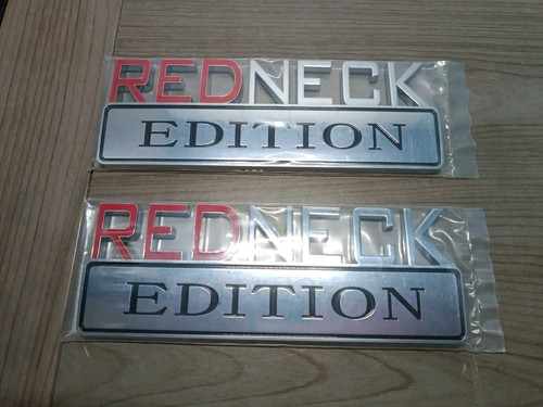 2PCS 3D Trunk board car Emblem REDNECK EDITION badge body Car sticker ...