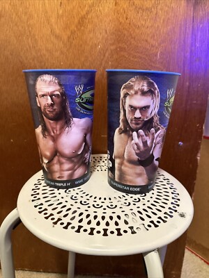 Triple H & Edge Blue WWE Wrestling Summer Slam 2009 Big Gulp 44 Oz ...