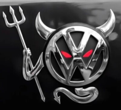 Devil Badge Silver Emblem for Toyota Mercedes BMW Mazda Hyundai Nissan ...