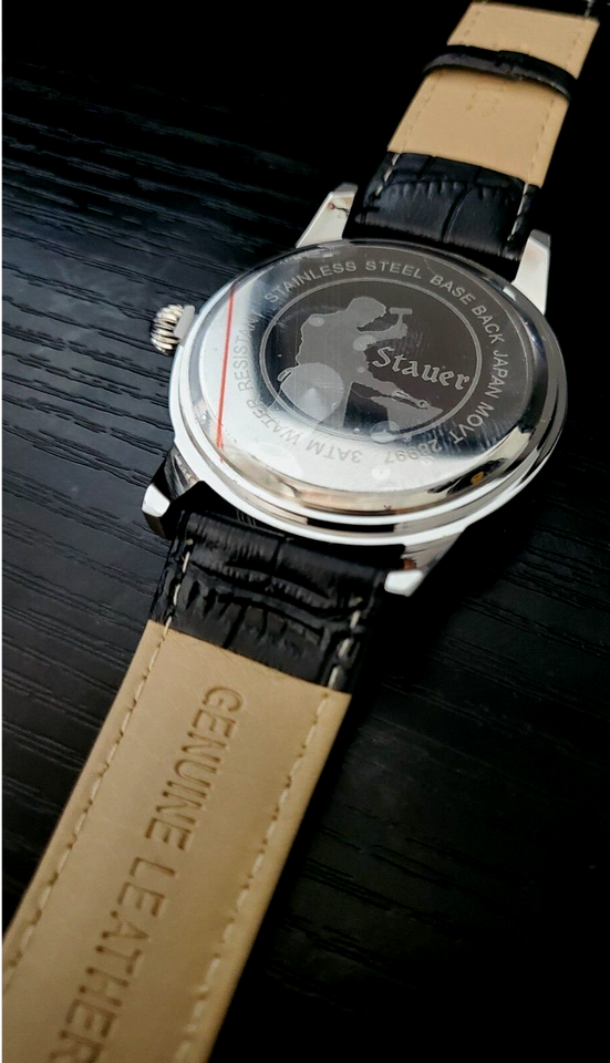 🔥RARE Brand New Stauer 28997 Men's Leather Watch Full Set! | eBay