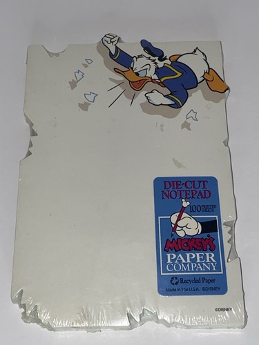 Vintage Donald Duck Die Cut Notepad 100 Sheets Mickey’s Paper Company ...