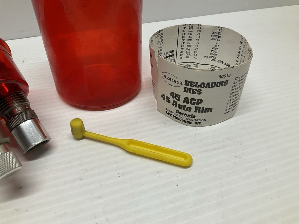 USED LEE Reloading Carbide 3 Die Set 45 ACP Auto Rim .452 90513 | eBay