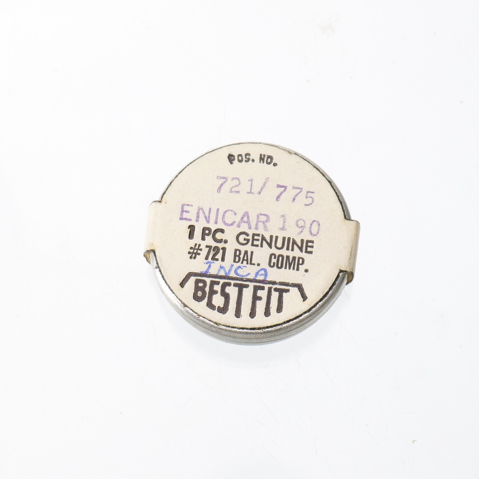 Enicar 190, Eterna 1412, 1422 Balance Complete Watch Part Bestfit 721/ ...