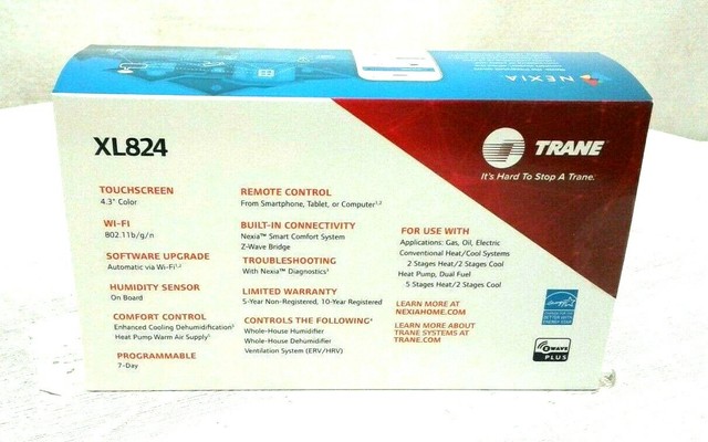 Trane XL824 Connected Control Programmable Wi-Fi Thermostat ...