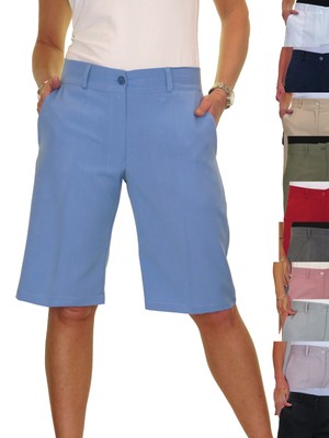Ladies Smart Summer Casual Day Evening Tailored Knee Length Shorts NEW ...