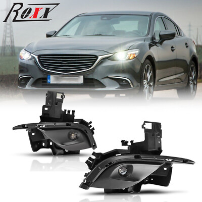 Pairs LED Fog Lights for 2017 Mazda 6 Front Bumper Clear Lamps W/Wiring ...