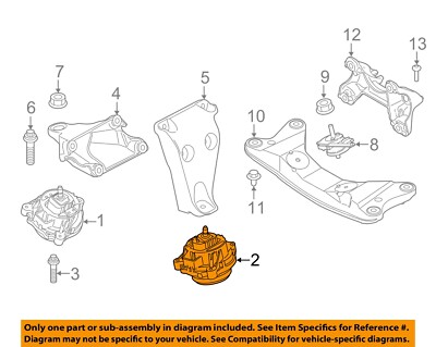 BMW OEM 17-18 330e Engine Engine Trans Mounting-Motor Mount 22116865469 ...