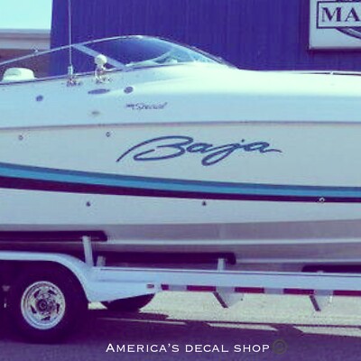 Baja Boat Yacht Decals 2PC Set Vinyl High Quality New 42” OEM | eBay