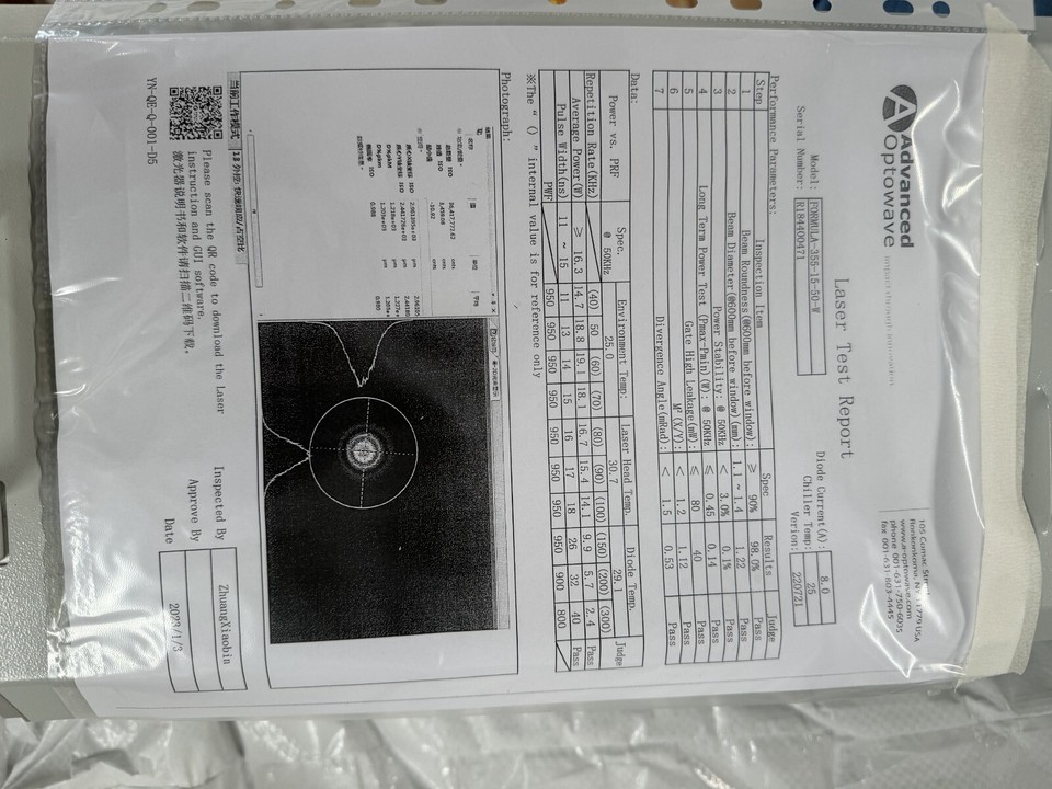 Advanced Optowave Formula 355nm 15W 50kHz UV Laser FORMULA-355-15-50-W ...