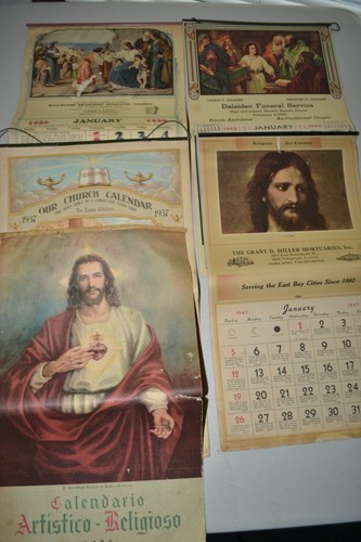 Vintage 1936-1937-1942-1947-1957 Religious Calendar Lot of 5 | eBay
