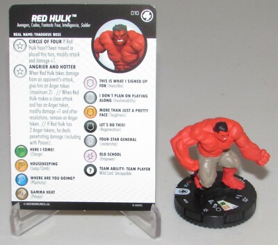 RED HULK 010 Fantastic Four Marvel Heroclix | eBay