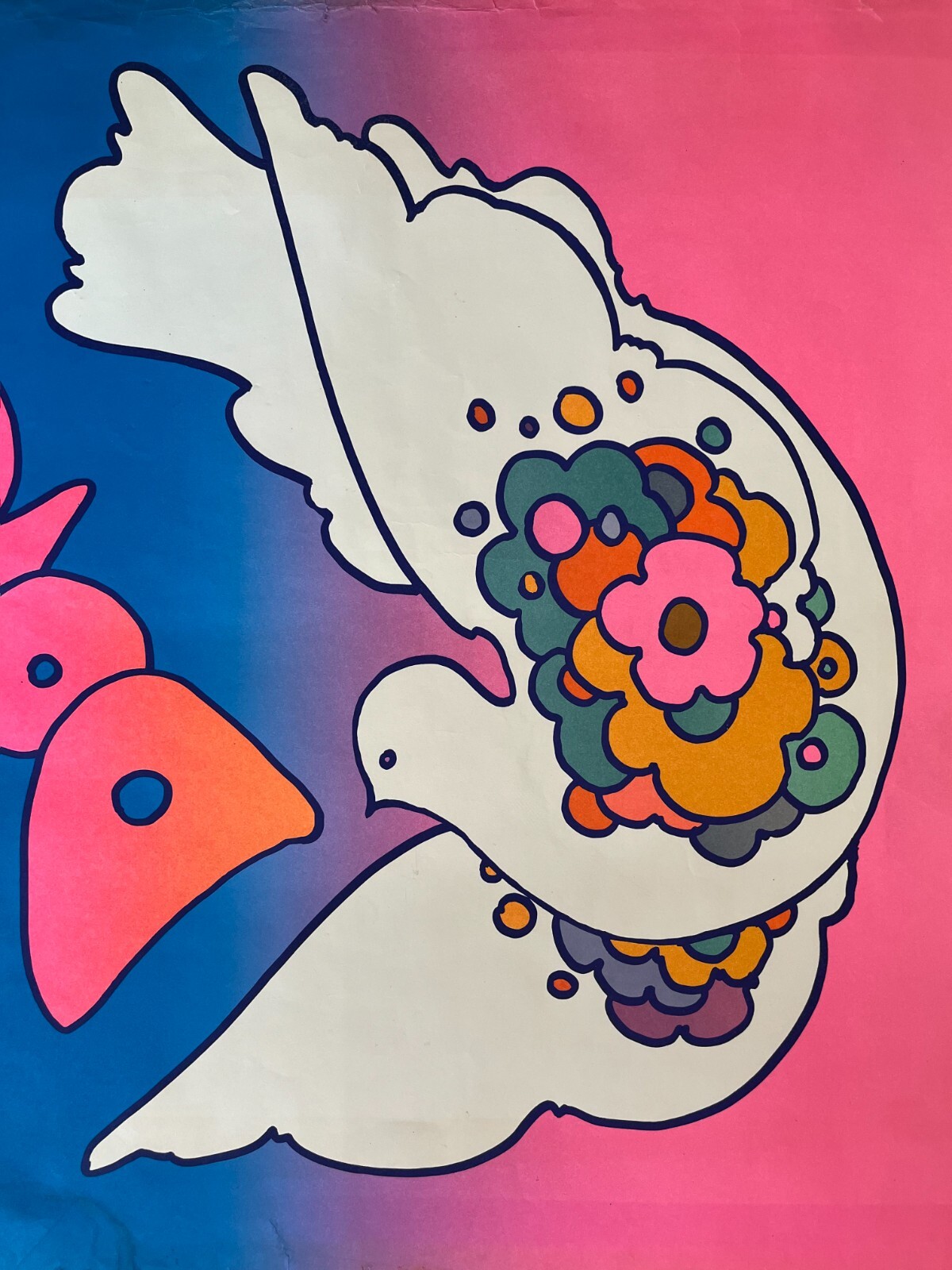 Dove by Peter Max 1968 Pop Art Original Poster Peace Themed Large ...