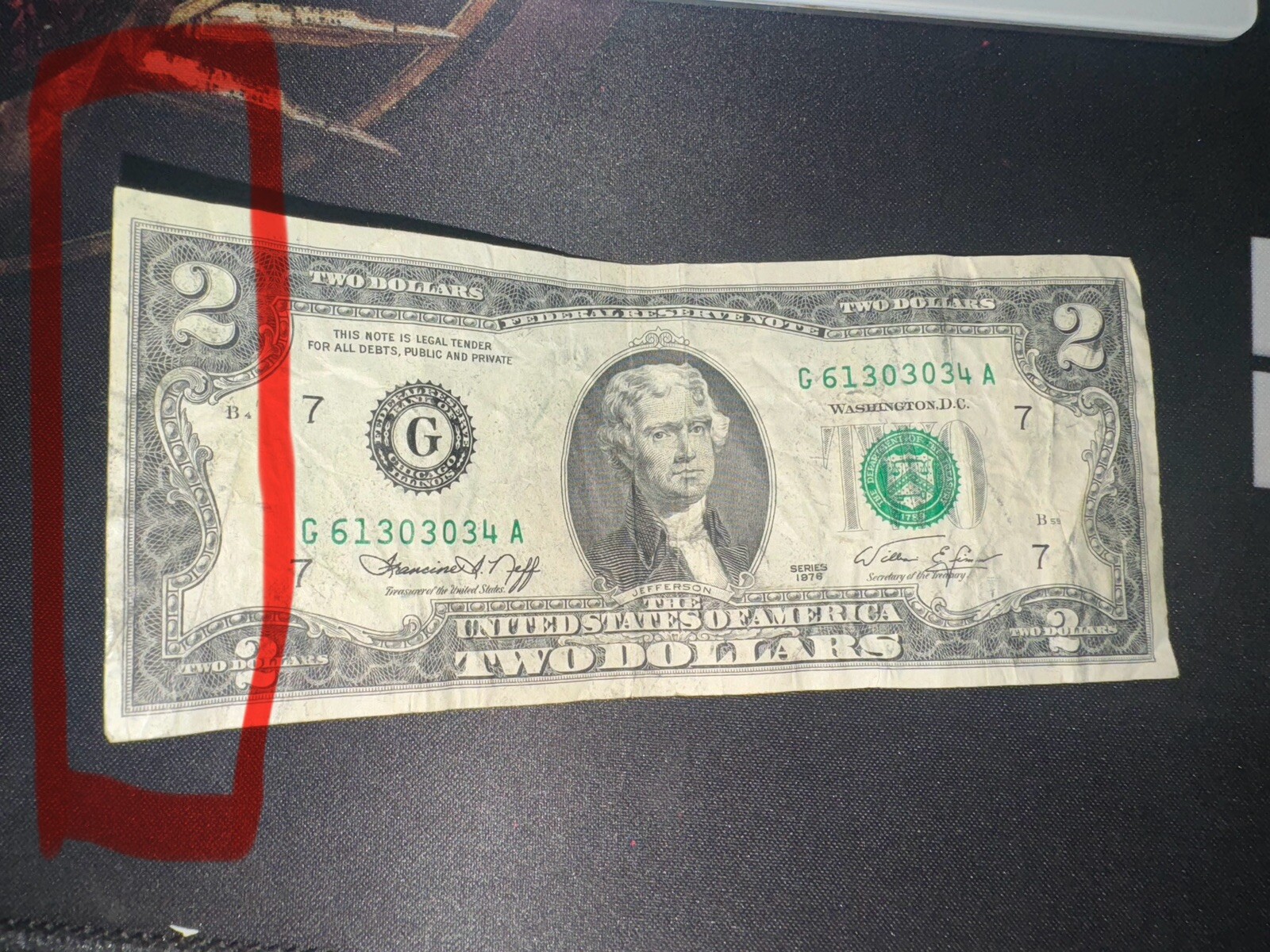 1976 2 Dollar Bill Misprint/ Misalignment RARE And 30303 Sequence!! | eBay