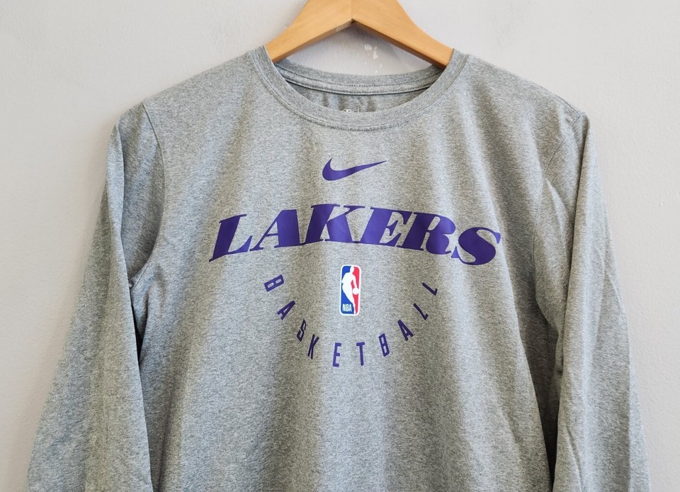 Los Angeles Lakers Nike Authentics Practice Performance Gray Shirt Men ...