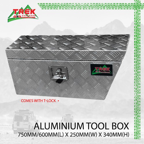 1x Aluminium Under Tray Tool Box Right Hand Side ToolBox Caravan Ute ...