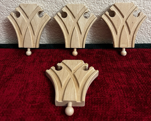 Wooden Railway Thomas 2 Way Split Switch Tracks Male and Female x 4 - 3 ...