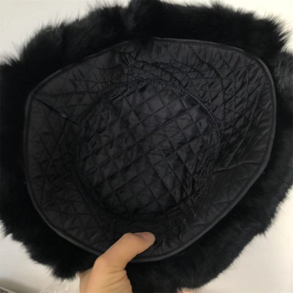 Men's Real Rabbit Fur Hat Russian Ushanka Trapper Hat Warm Hunter ...