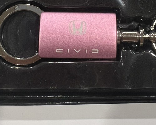 HONDA CIVIC Chrome PINK Aluminum Valet Keychain Licensed | eBay