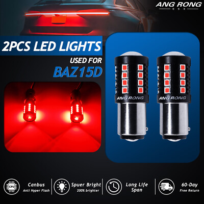 2pcs BAZ15d 566 P21/4W LED Canbus Side Indicator Stop Brake Tail Light ...