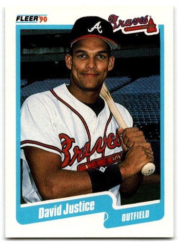 1990 Fleer David Justice Rookie Atlanta Braves #586 | eBay