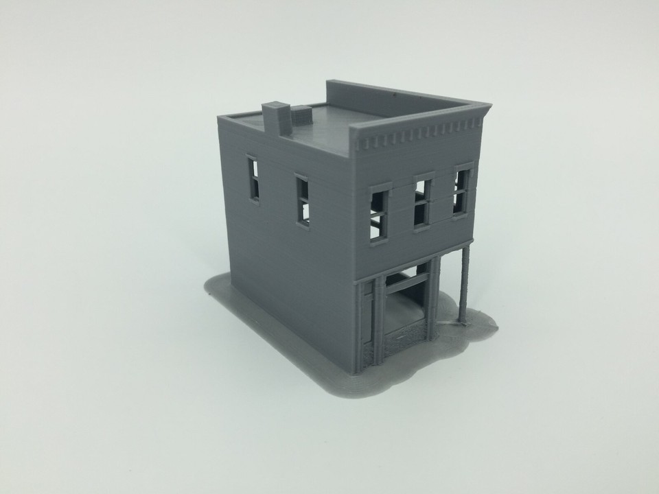 20th Century Town City CORNER MARKET Building - Z Scale 1:220 - 3D ...