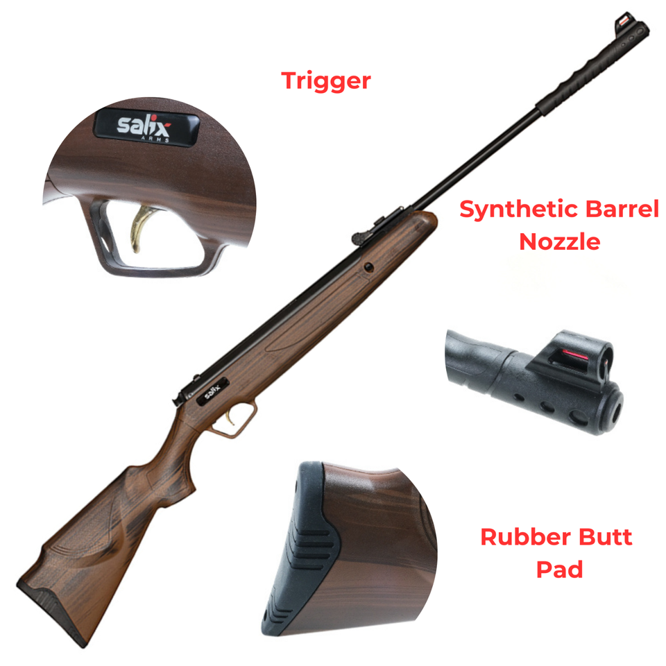 Air Rifle .177 Caliber Spring Powered Break Barrel 850+ Fps W/ 200 ...