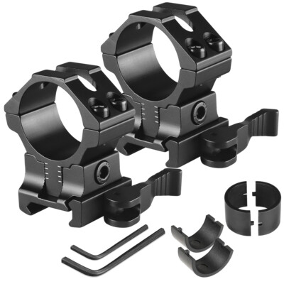 2pcs QD Adjustable Height scope mount precision Picatinny Scope Ring 1 ...