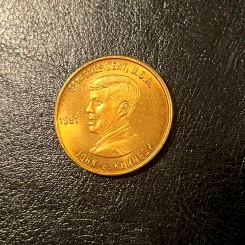 1961 JOHN F. KENNEDY INAUGURAL 35th PRESIDENT BRONZE/COPPER/BRASS Coin ...