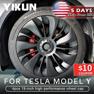 4PCS 19inch Blade Hubcap for Tesla Model Y Wheel Cover Full Wheel Trim ...