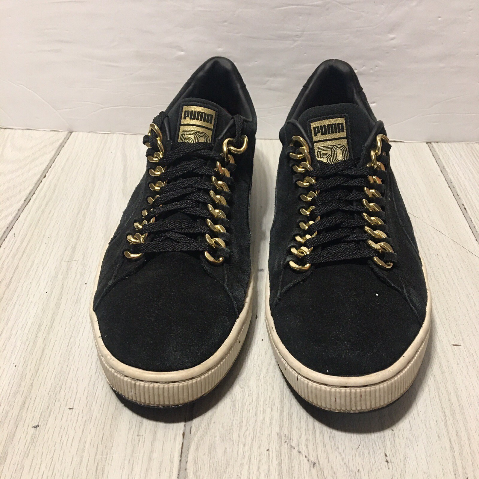 PUMA Suede Classic 50th Anniversary Black /gold Size … - Gem