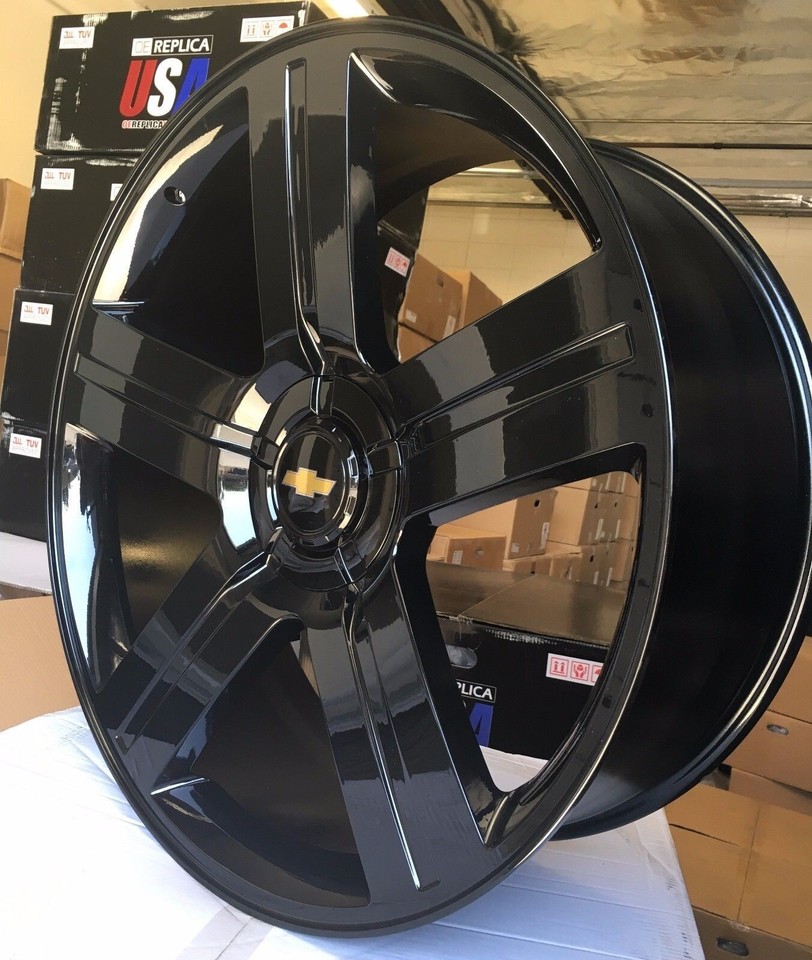 26'' Texas Gloss Black LTZ Chevy Wheels Tires Rims GMC SIERRA Chevy ...