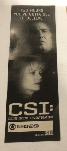 CSI Tv Guide Vintage Print Ad William Peterson Marg Helgenberger TPA18 ...