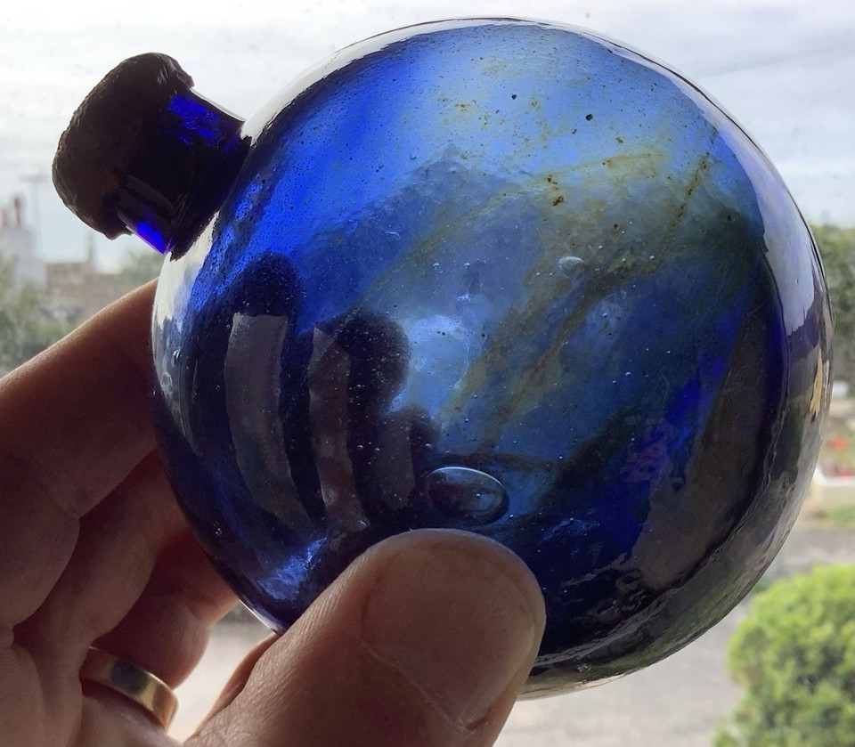 Rare WW2 Cobalt Blue Glass Firex Fire Extinguisher Grenade | eBay UK