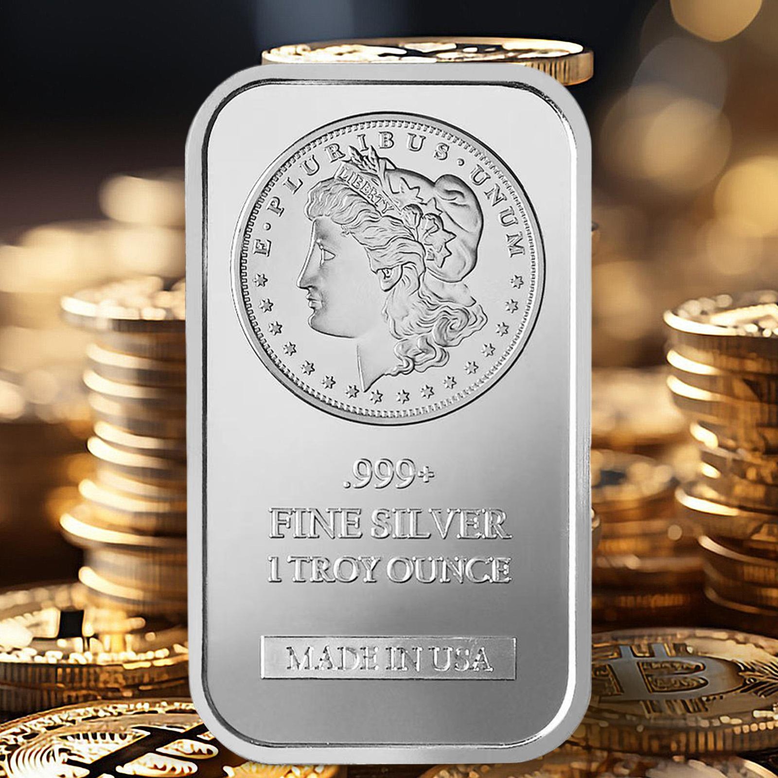 1 oz Silver Bar Collectible Morgan Silver Bar Commemorative Portable ...