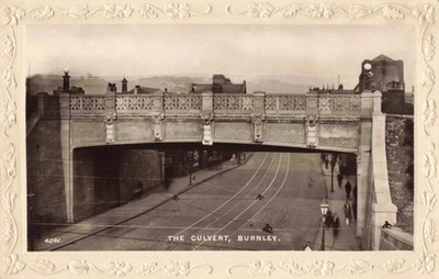 THE CULVERT, BURNLEY, LANCASHIRE EMBOSSED REAL PHOTO POSTCARD (ref 5679 ...