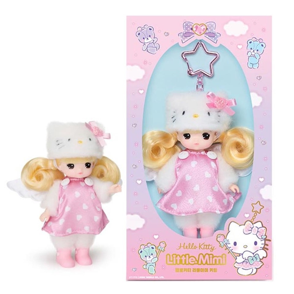 Sanrio Characters x Little Mimi 5 Type Figure Doll Keyring Korean Toy ...