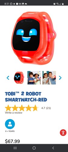 Tobi 2 Smart Watch For Kids. Red. New | eBay