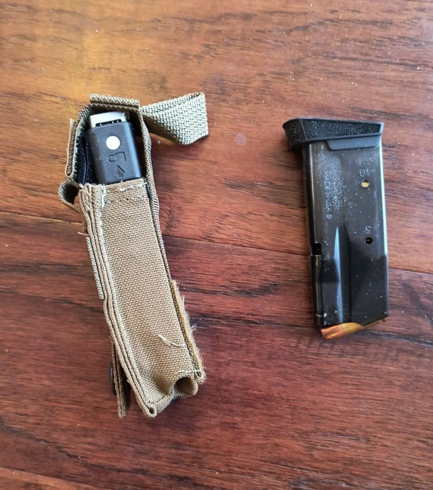 Pouch USMC for 9MM .45 Cal Pistol Mag Clip Ammo FSBE Multi-Tool Coyote ...