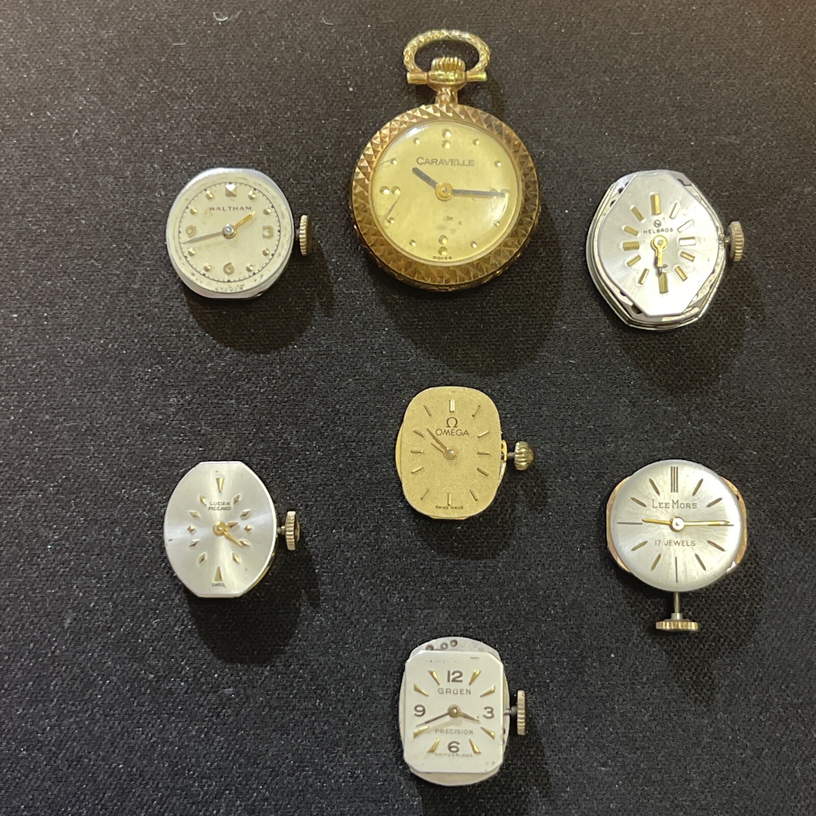 Vintage Omega Watch Face With Inner Workings. Comes With Lot Of Random ...