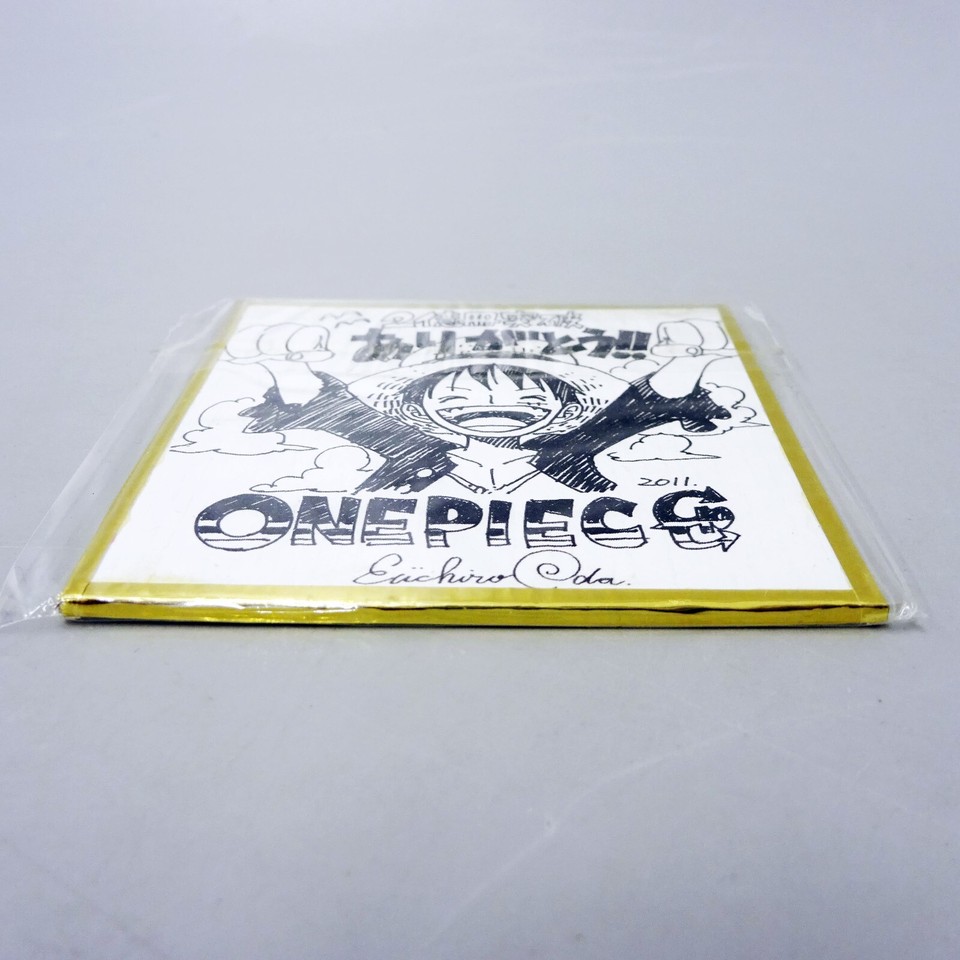 ONE PIECE Eiichiro Oda Autograph Limited 1500 mini Shikishi Autograph ...