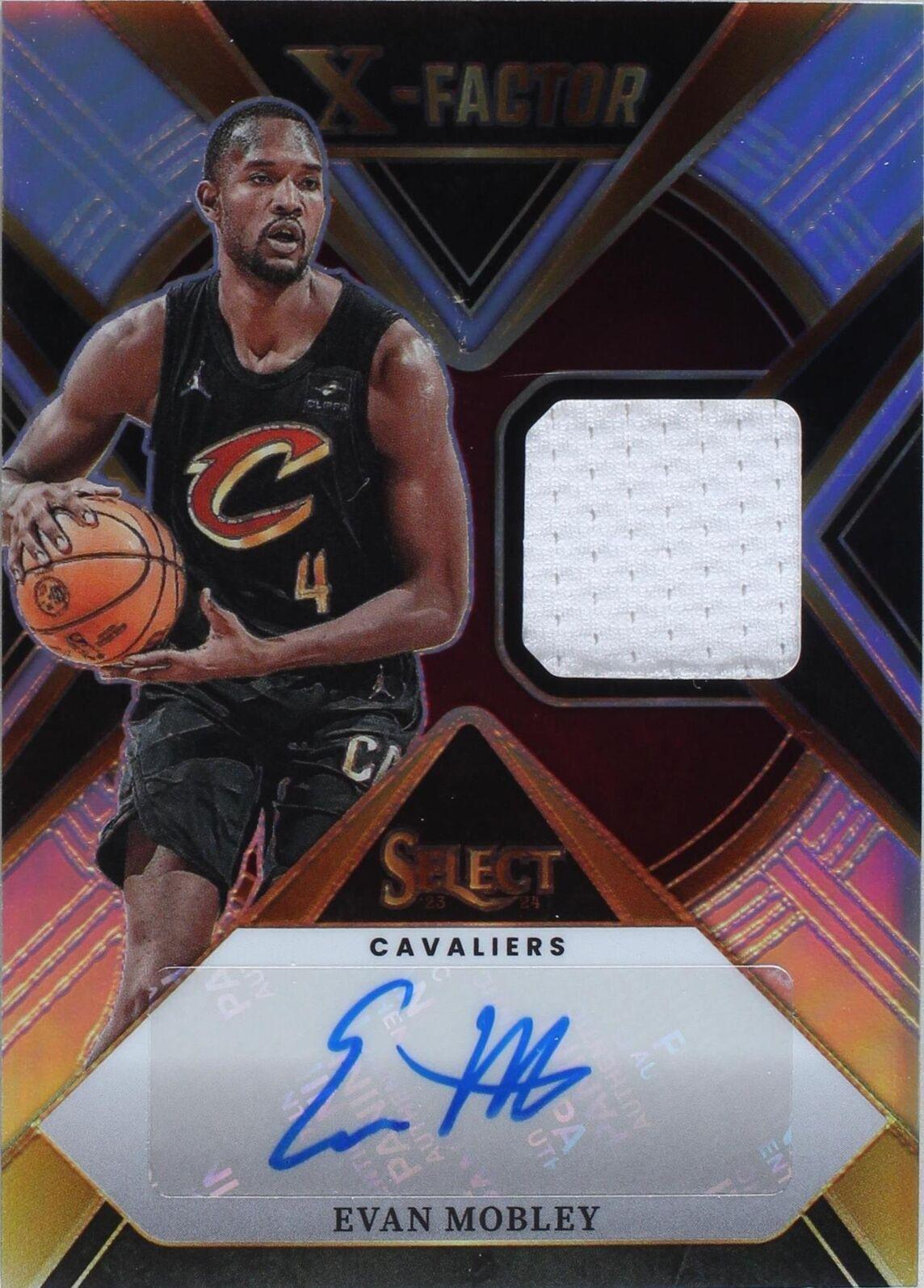 2023-24 Panini Select - X Factor Memorabilia Signatures Evan Mobley # ...