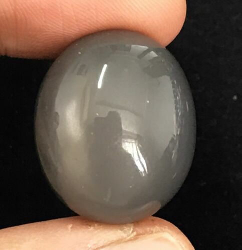 30.25cts Amazing Big Size Natural Gray Moonstone Oval Cab Loose ...