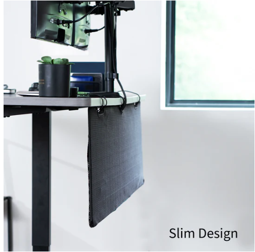 VIVO Black Under Desk Privacy & Cable Management Sleeve Panel 30" Kit ...