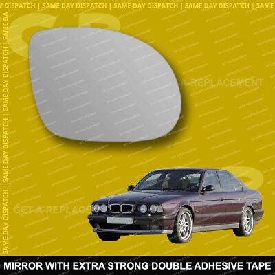 For BMW M5 E34 wing mirror glass 88-95 Right Driver side Spherical ...