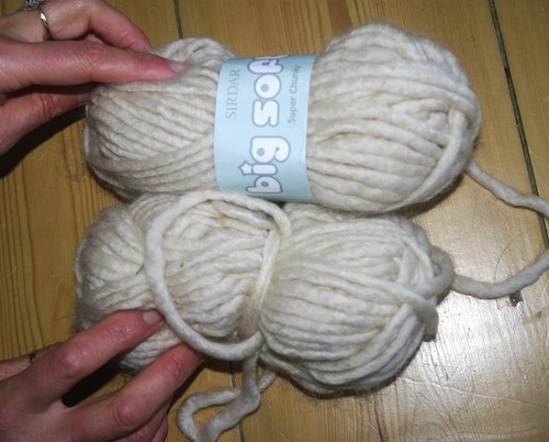 Sirdar Big Softie 105g oatmeal/cream 51% wool 49%acrylic super chunky ...